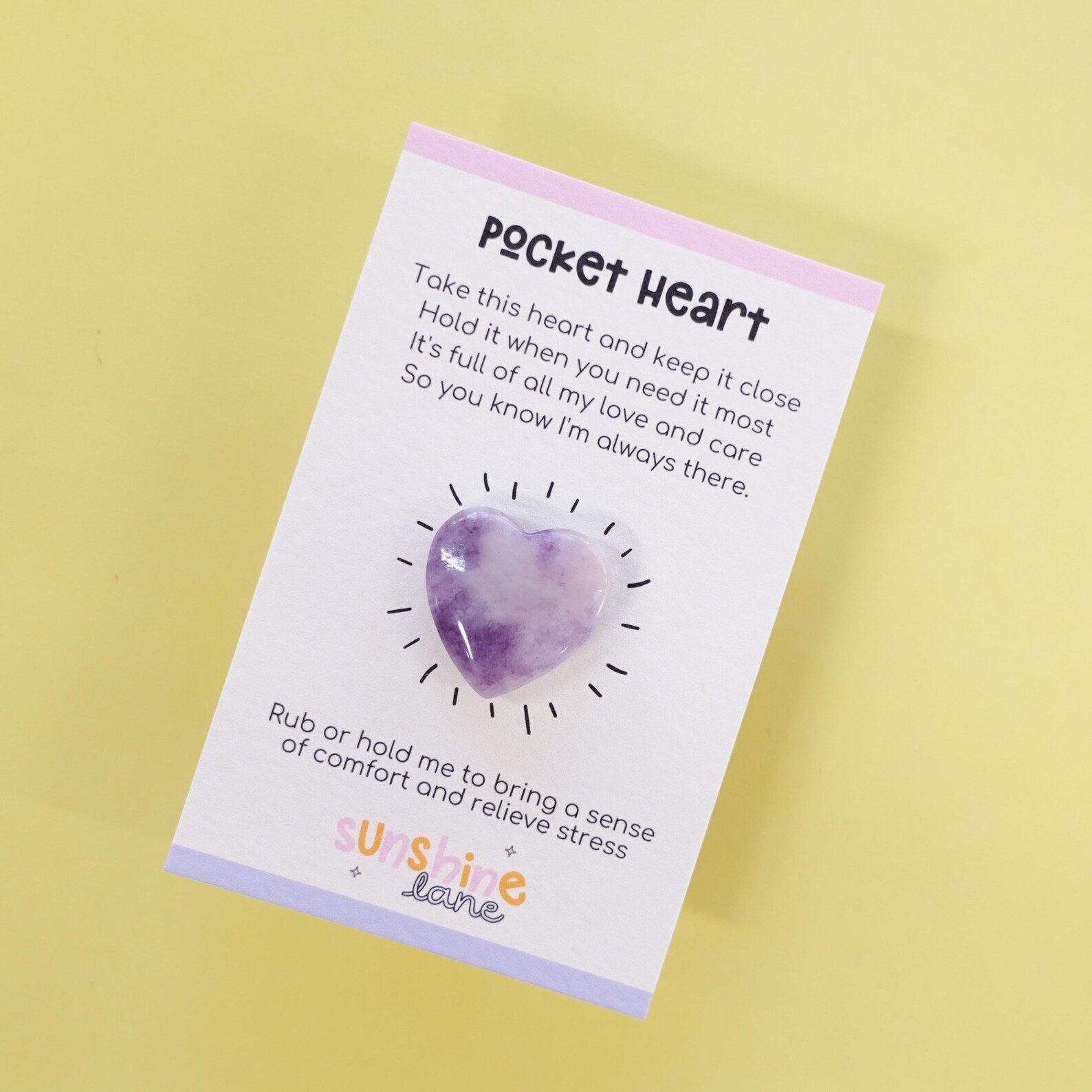 Pocket Heart, Worry Stone, Thinking of You Gift, Gift for Anxiety ...