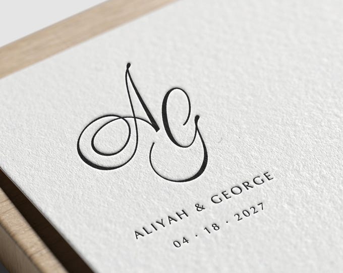 Custom Wedding Logo With Initials, Customizable Wedding Monogram ...