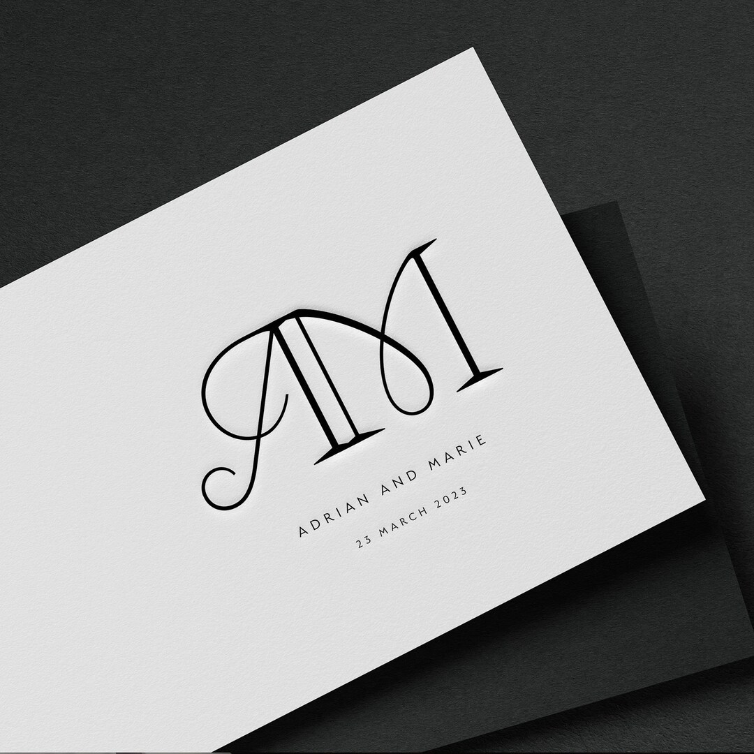 Premade Logo Design Couple Monogram Wedding Logo Couple - Etsy