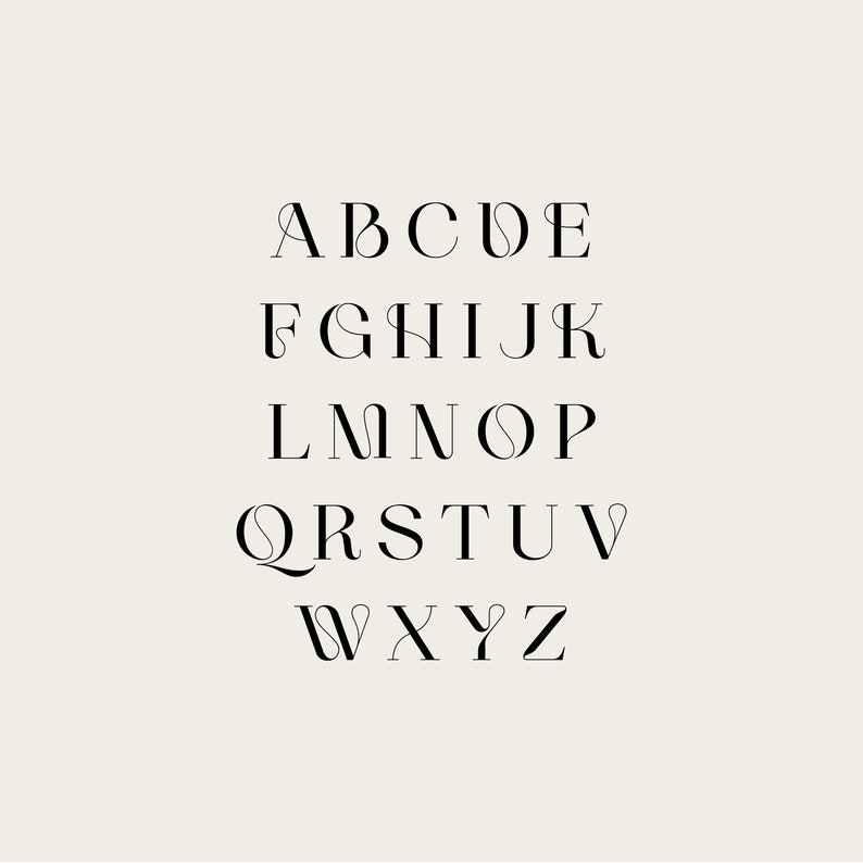 Modern Couple Monogram Logo Design: Minimalist Wedding Initial (premade ...