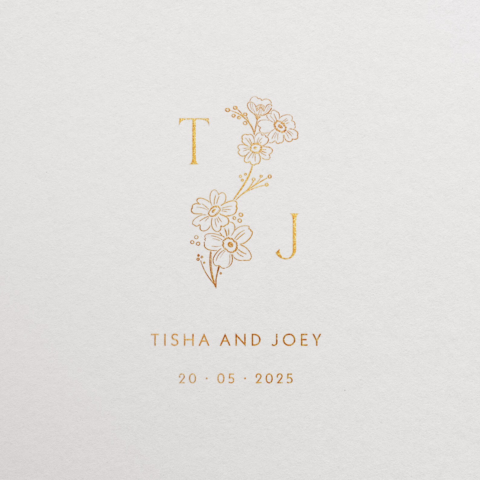 Premade Logo Design Wedding Floral Monogram Modern Floral Couple ...