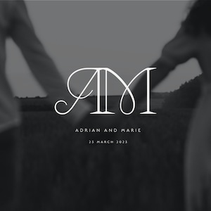Premade Logo Design Couple Monogram Wedding Logo Couple - Etsy