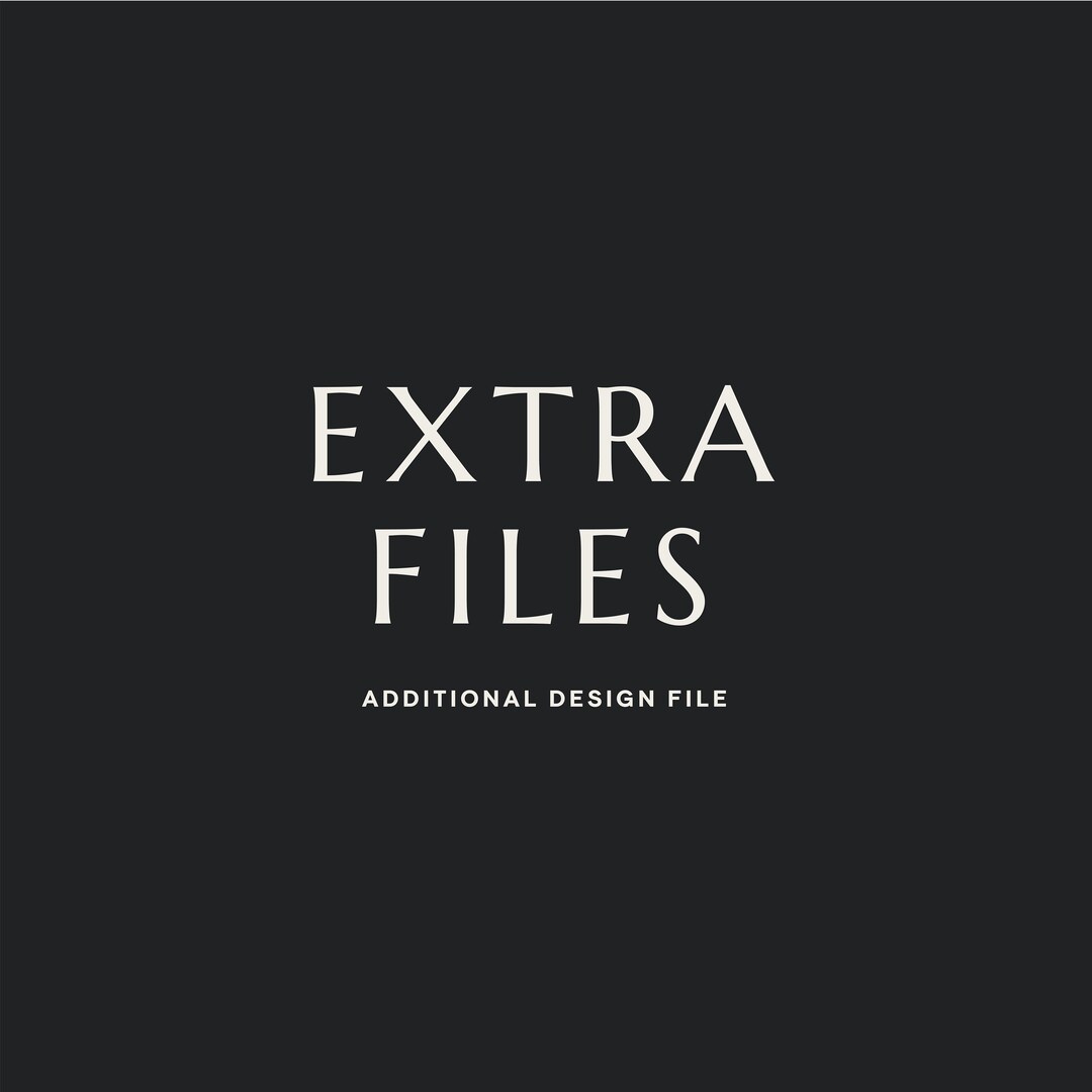 ADD ON : Extra Files • Extra Revision - Etsy
