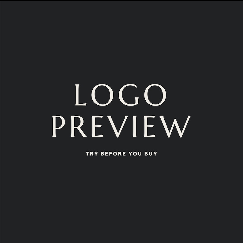 ADD ON : Logo Preview Premade Design Preview Logo Design - Etsy