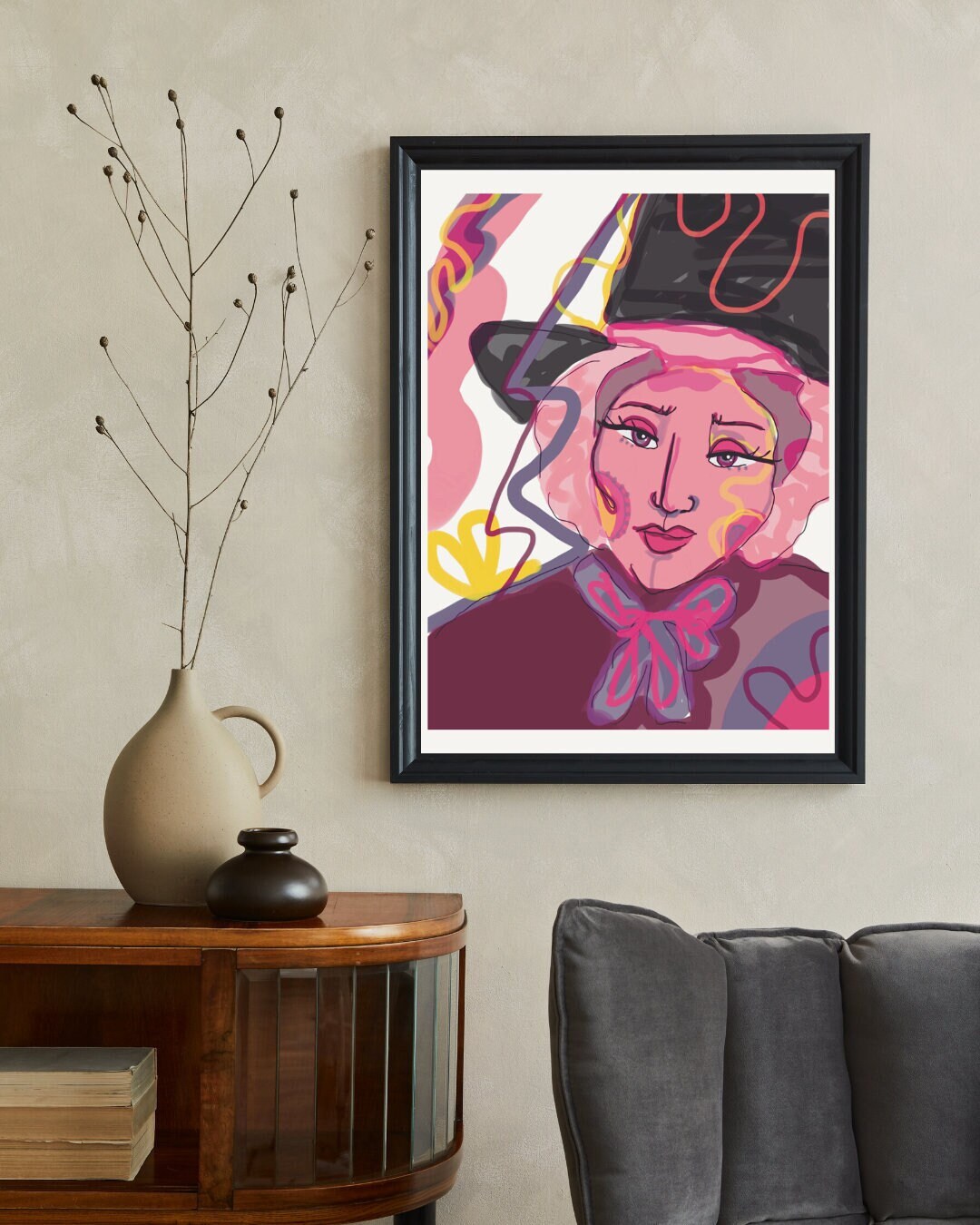 Abstract Welsh Woman A3 Poster / Traditional Welsh Woman Art Work ...