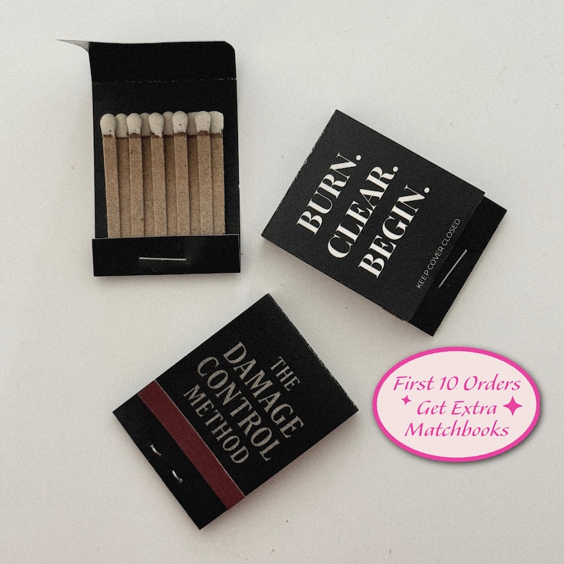 FULLY CUSTOMIZABLE MATCHBOOKS Wedding Matchbook, Bridal Shower, Favor ...