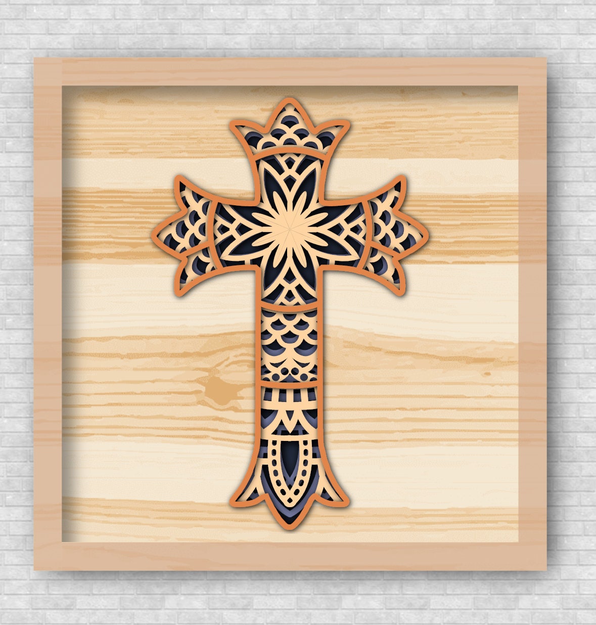 Cross Layered Mandala SVG Vector Cricut Cameo Laser Glowforge - Etsy