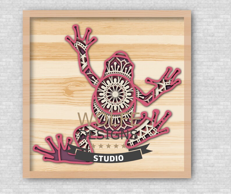 5-layer Frog Mandala SVG Vector Cricut Cameo Laser Glowforge - Etsy