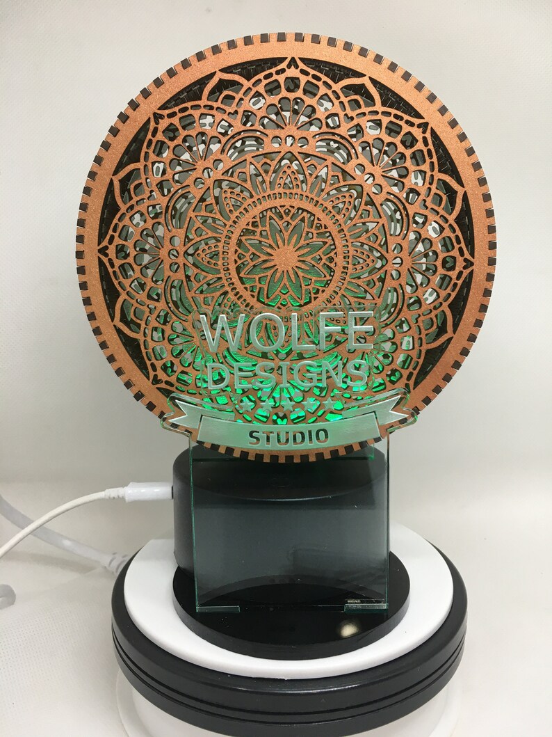 Mandala 3-D LED Night Lamp Vector File Living Hinge 3mm - Etsy