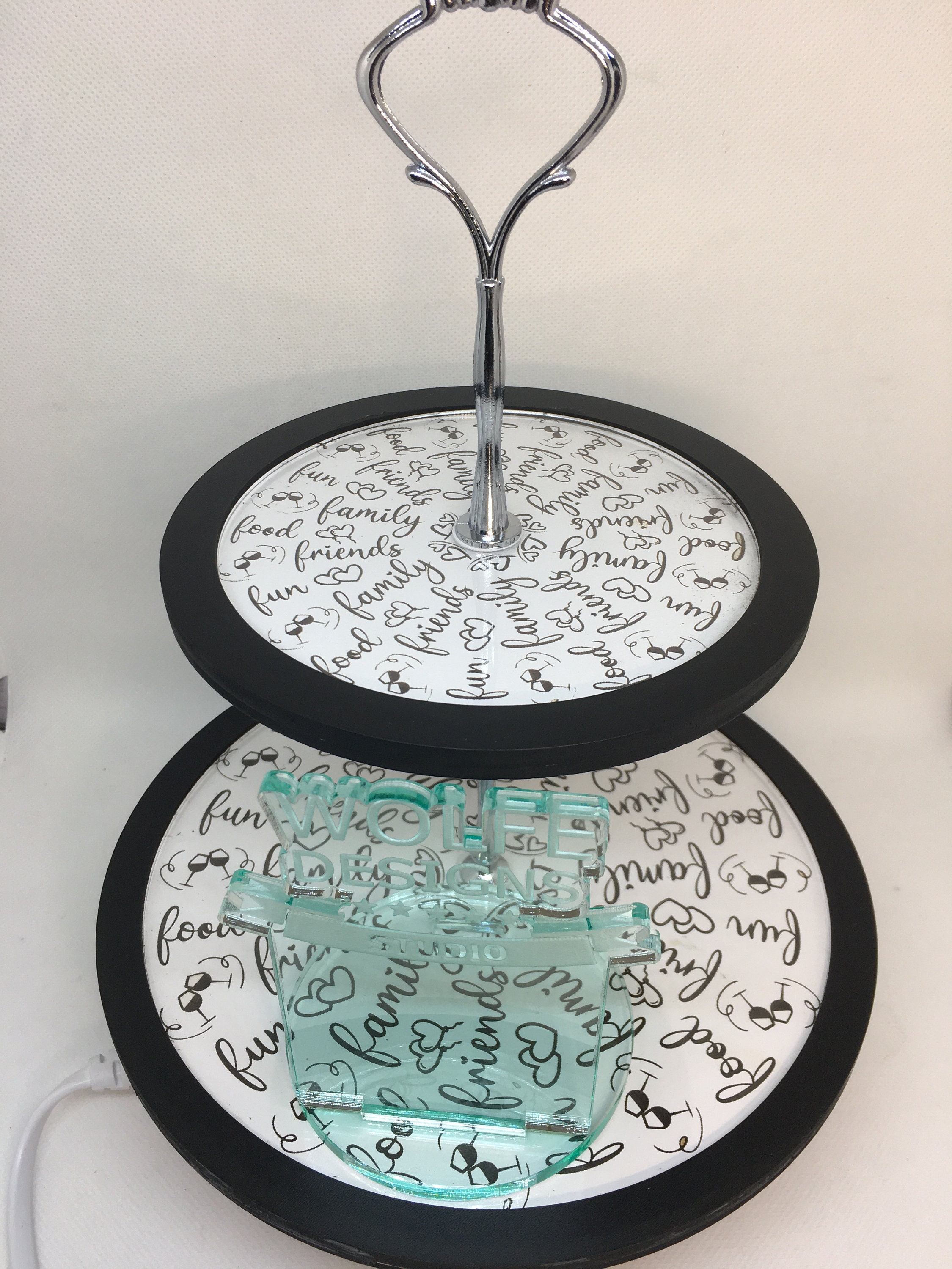 Interchangeable 2-Tier Tray SVG EPS Vector Laser File | Etsy