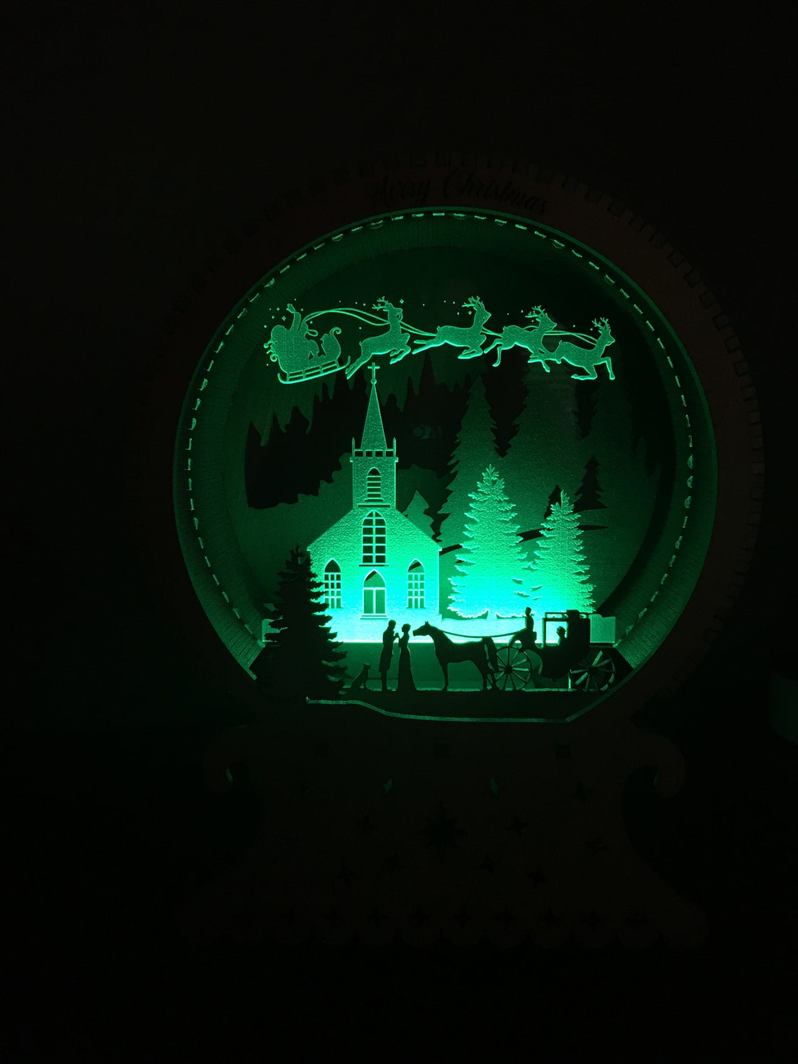 Christmas Scene Layered 3-D LED Shadow Box Vector File - Etsy