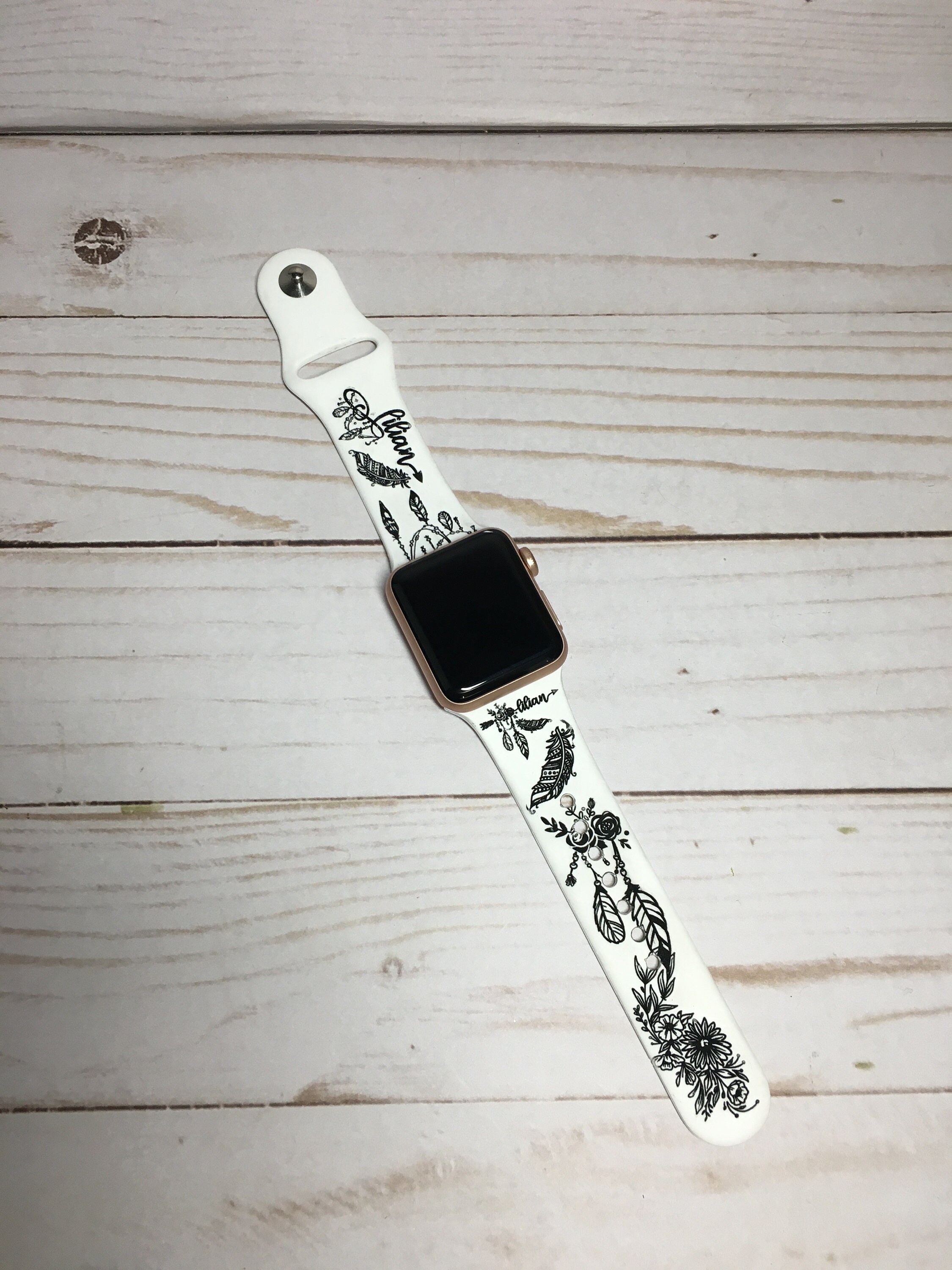 Apple Watch Band Feather Design Engraving Pattern SVG Vector DIGITAL ...