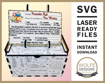 Recipe Card File Box - Etsy