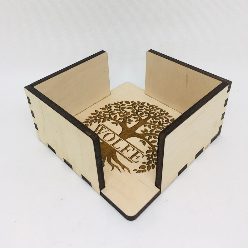 Coaster Caddy Fits 4 Round or Square Coasters 3mm Wood - Etsy