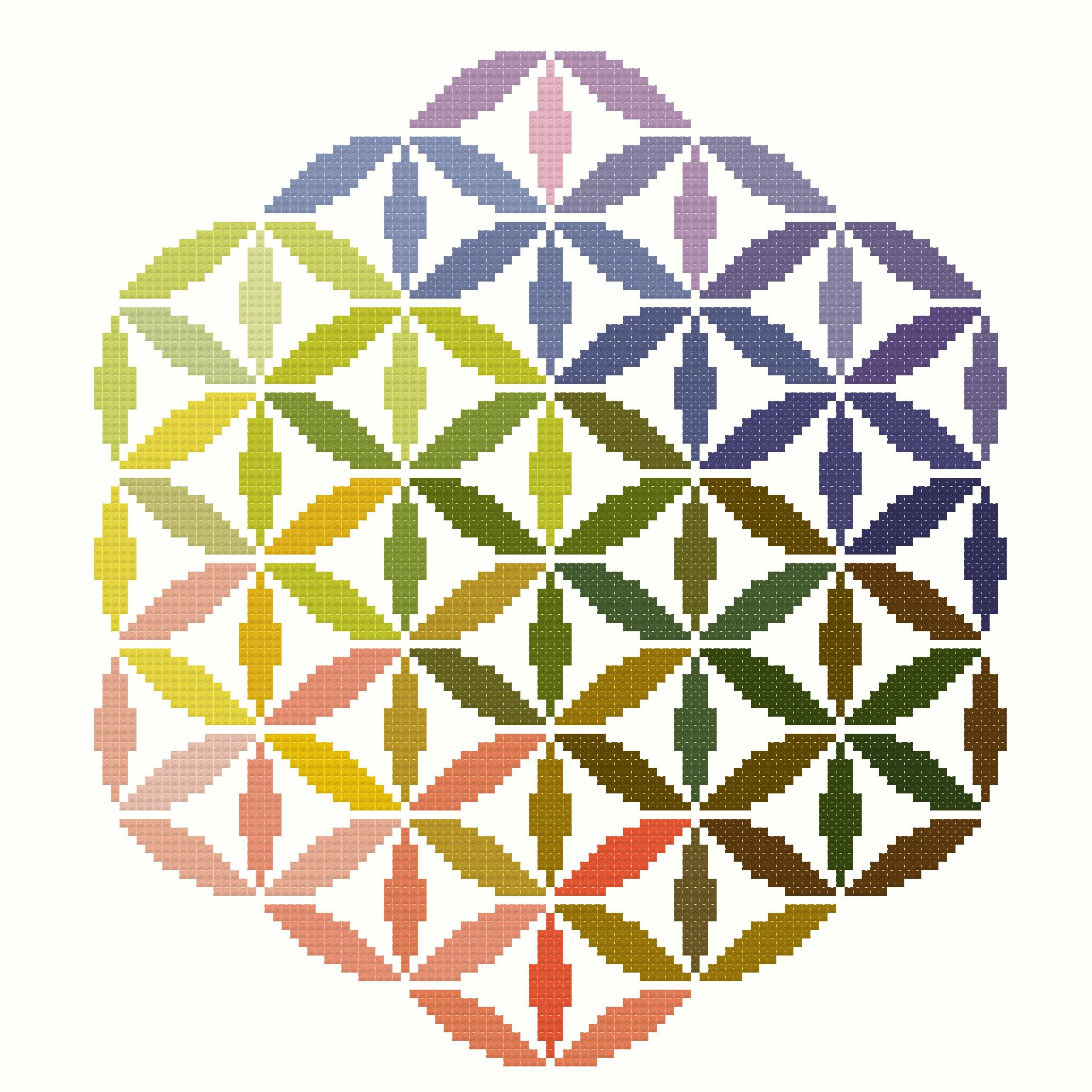 PDF Pattern: Colorful Geometric Mandala - Etsy