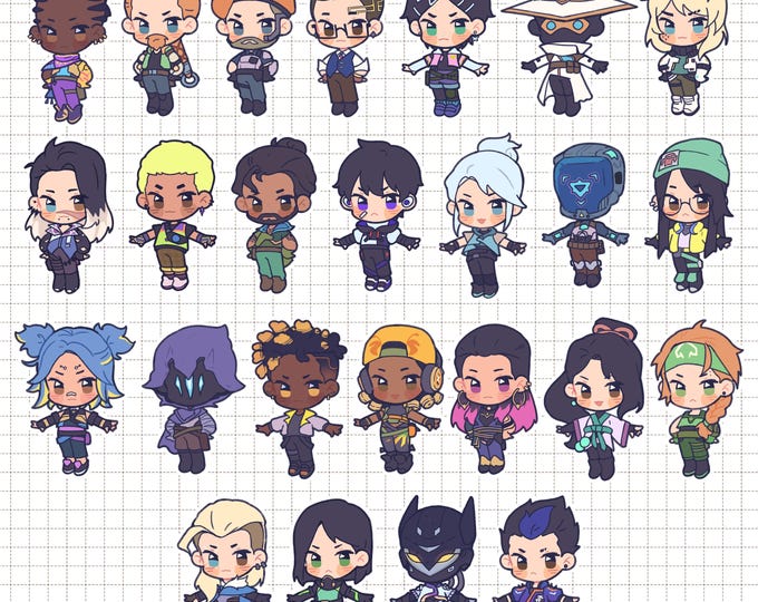 VALORANT Agent Vinyl Stickers - Etsy