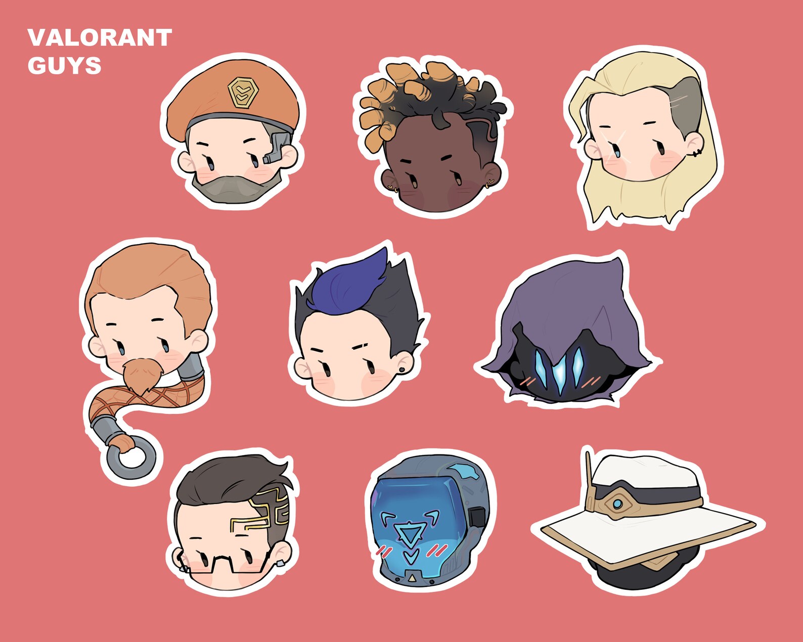 Valorant Chibi Guys Valorant Agent Stickers - Etsy New Zealand
