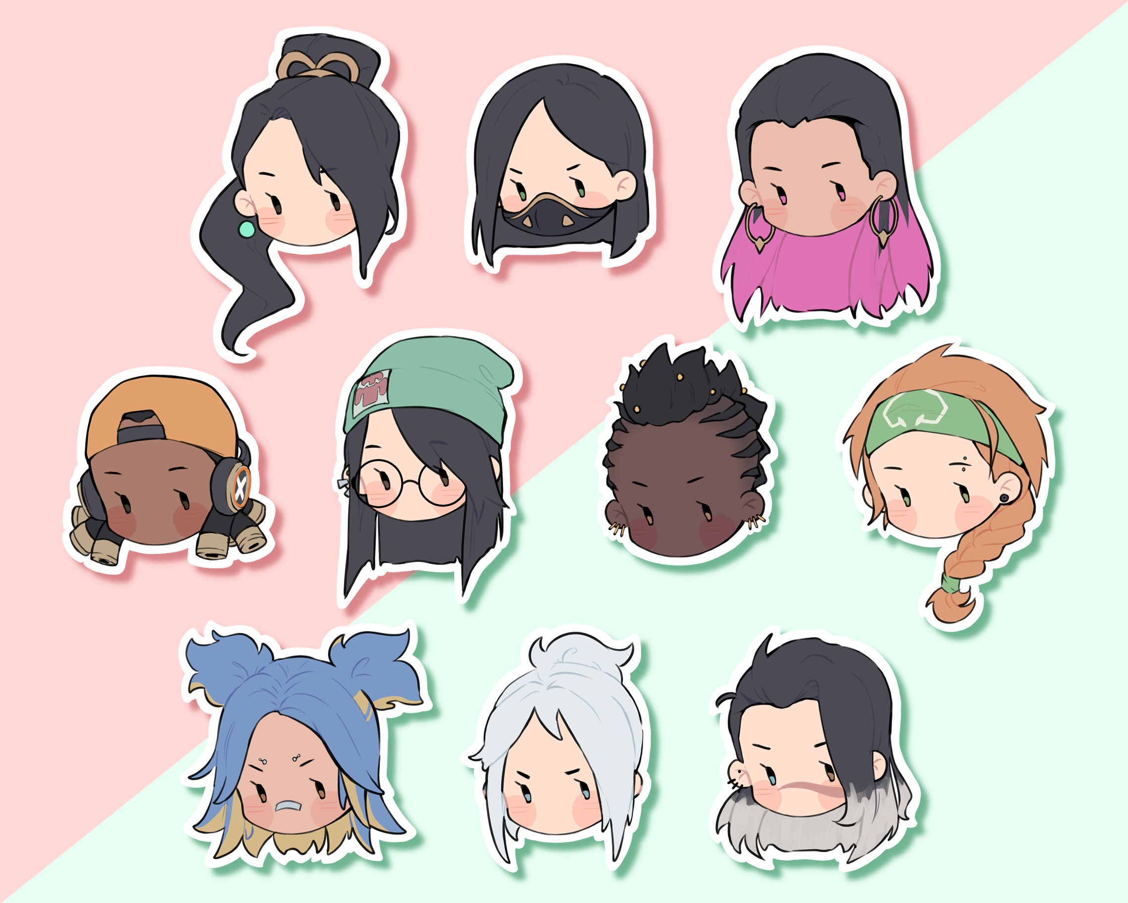 Valorant Chibi Girls Valorant Agent Stickers - Etsy Singapore