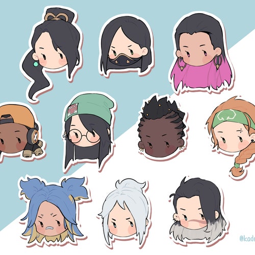 Kawaii Chibi Valorant Agent Stickers Matte Stickers Holo - Etsy