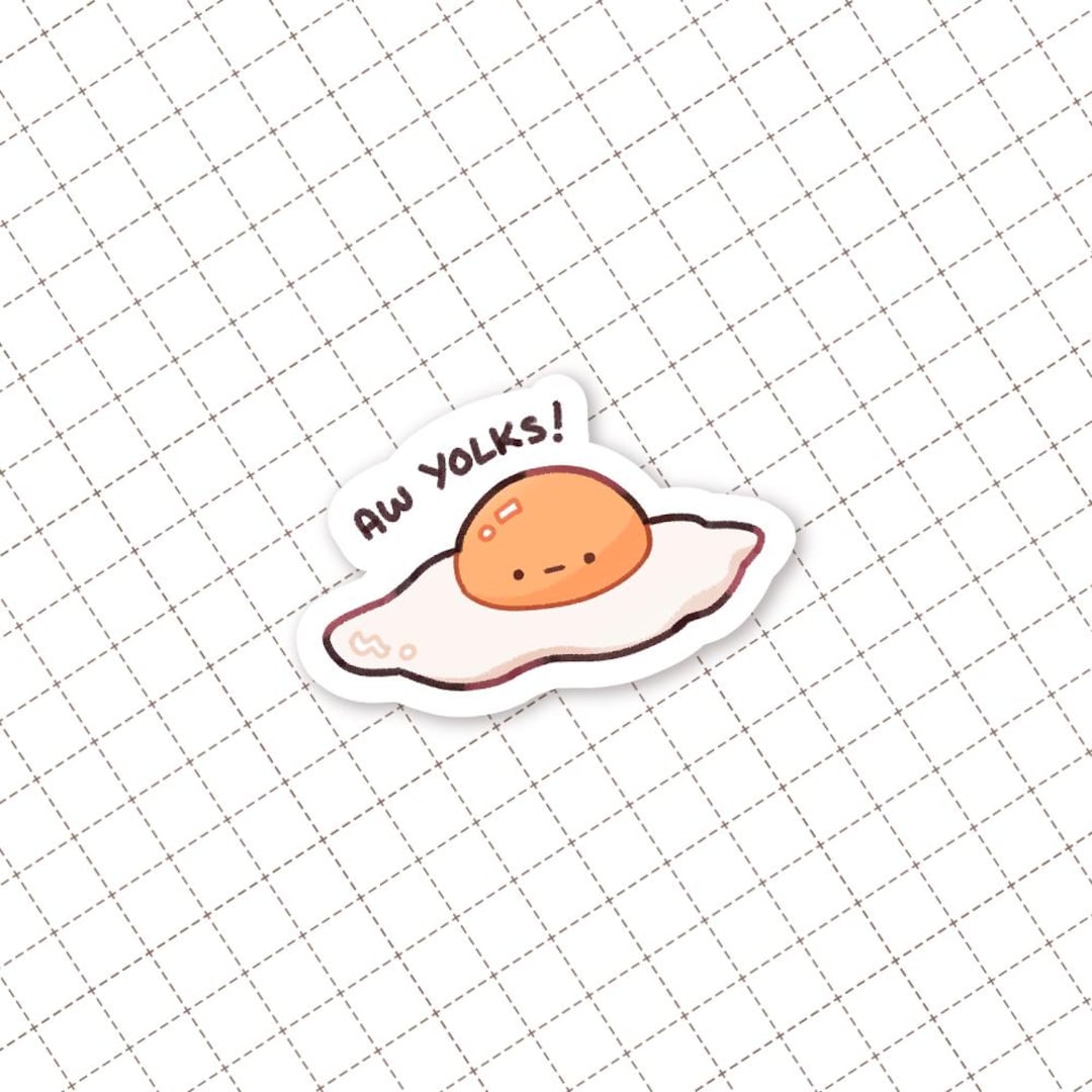 Aw Yolks Vinyl Sticker (matte) | Original - Etsy