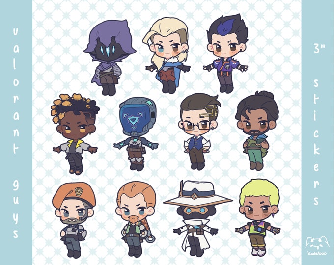 VALORANT Chibi Guy 3 Stickers, Now Including Gekko Fullbody Valorant ...