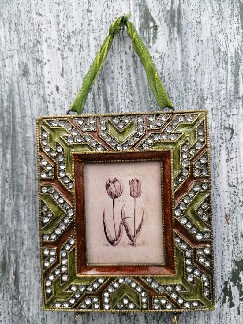 Set of 2 Metal Square Frame, Vintage Picture Frame,set of 2 Small Decor ...