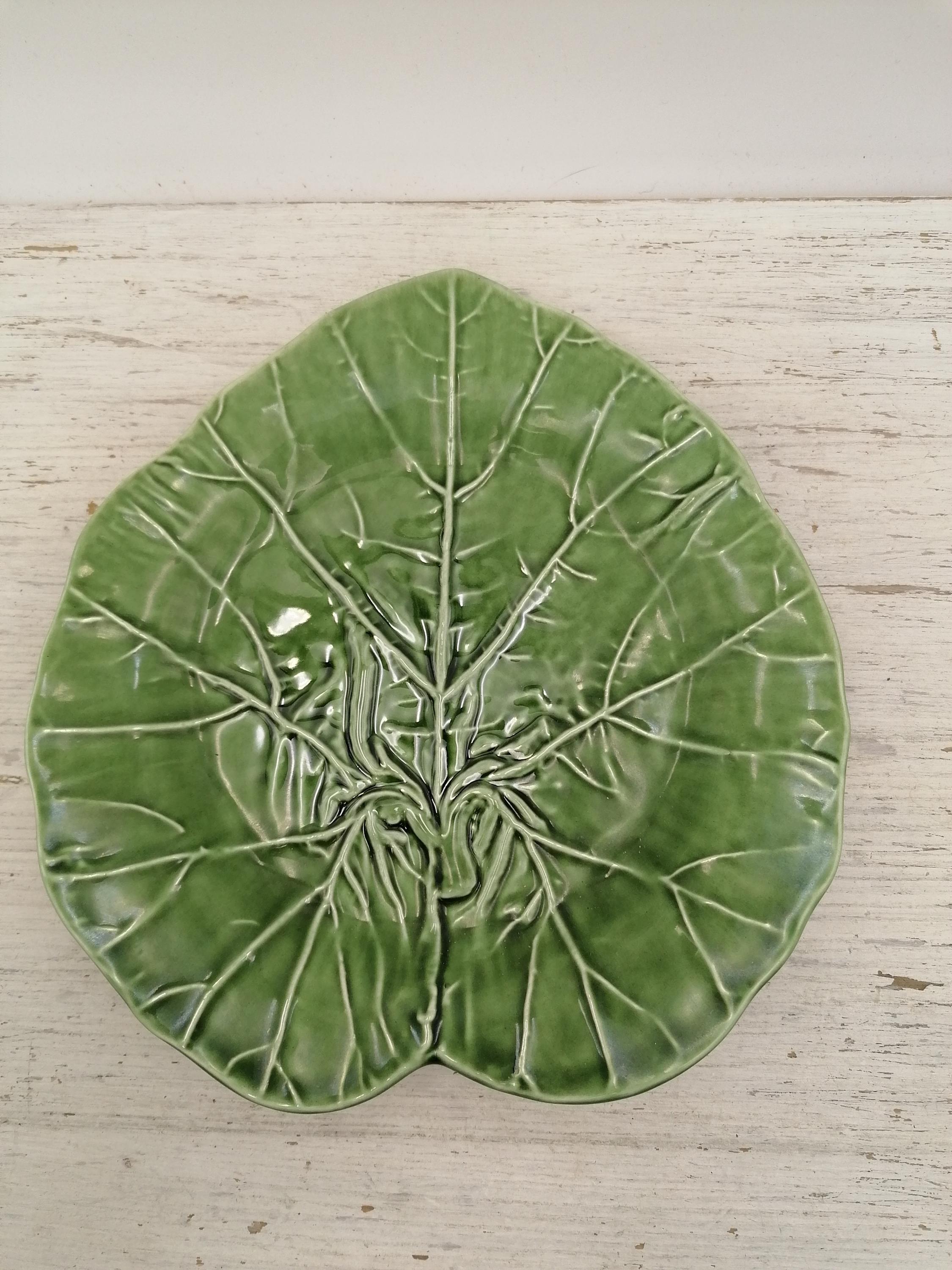 Vintage Green 7.5"cabbage Plate, Cabbage Leaf Big Plate, Rare Green ...