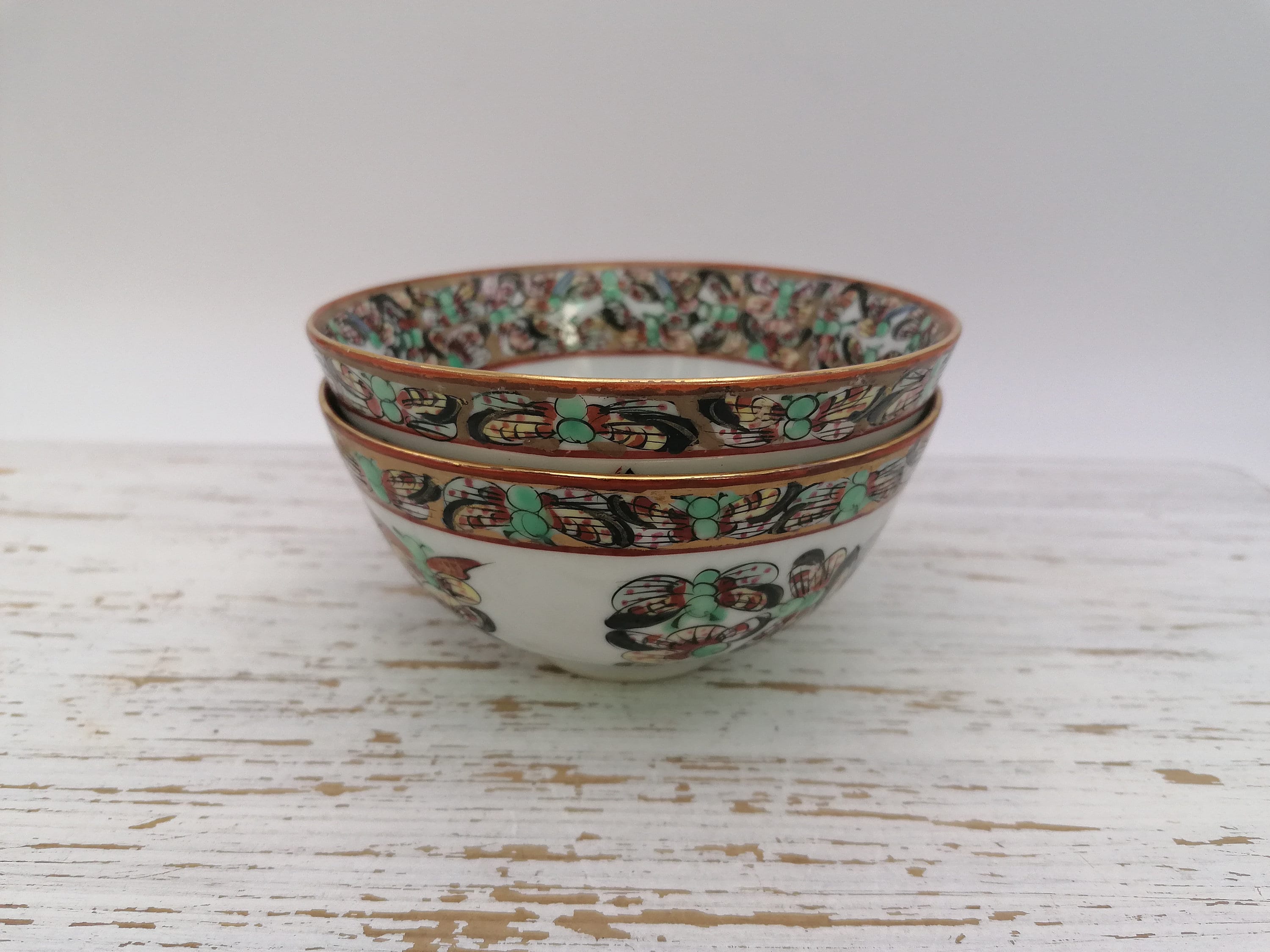 Vintage Porcelain Chinese Set Bowls 2 Small Porcelain Bowls - Etsy