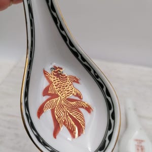 Vintage Chinese Spoon, Chinese Porcelain Spoon With Fish, Hand Painted ...