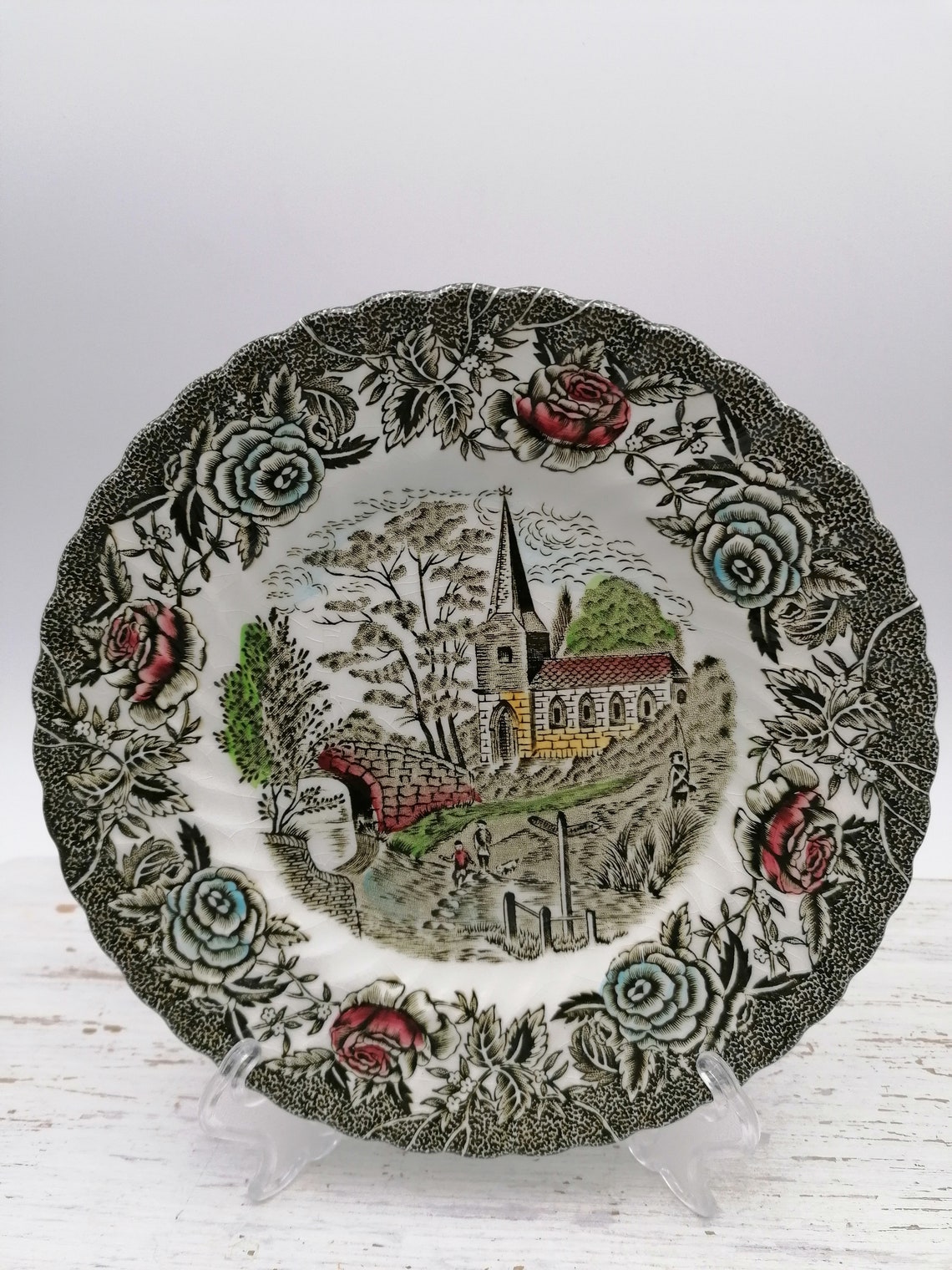 Vintage Plate From England British Anchor Plate Collectible - Etsy