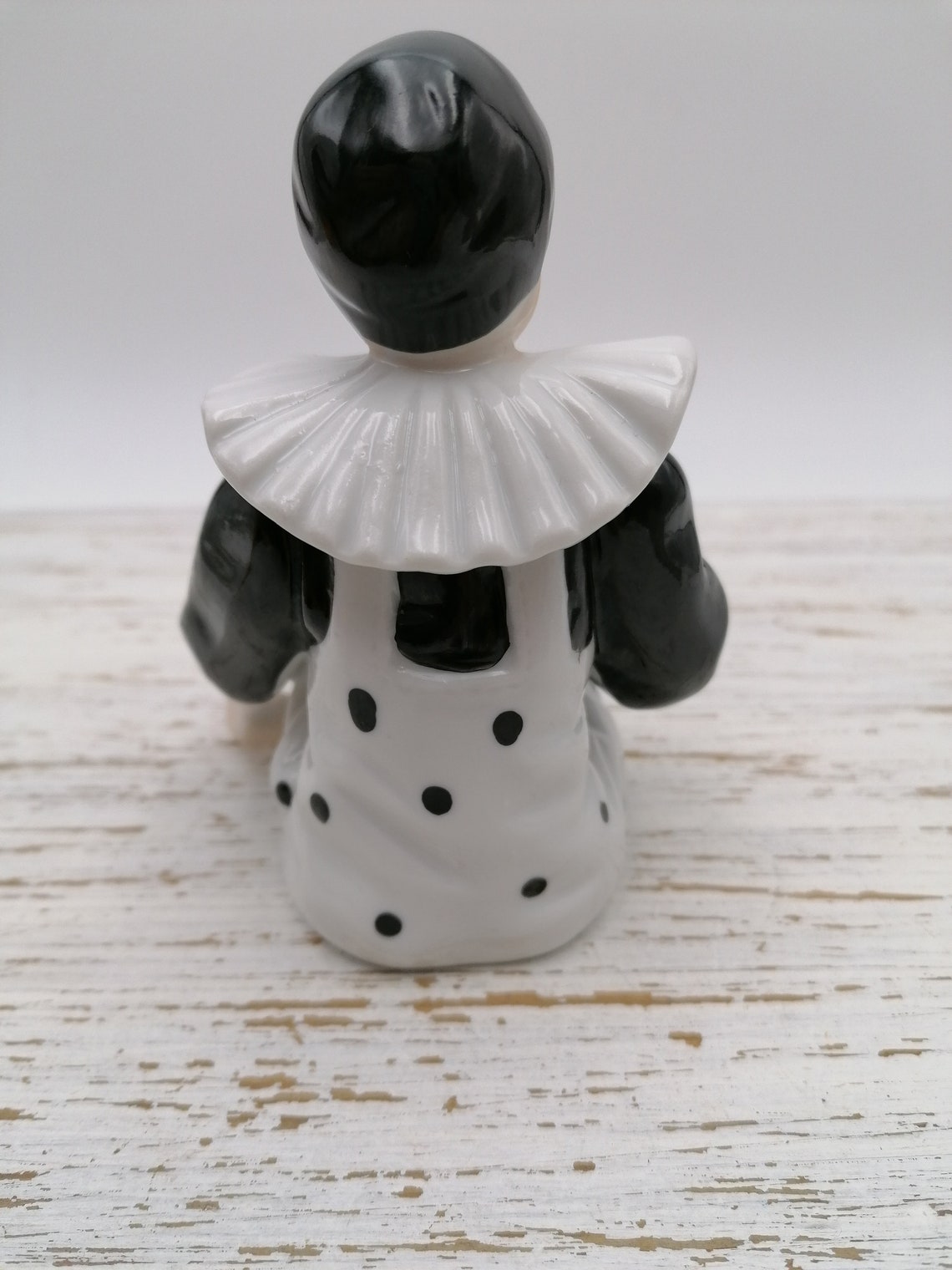 Vintage Pierrot Clown Figurine Ceramic Pierrot Statue Sitted | Etsy