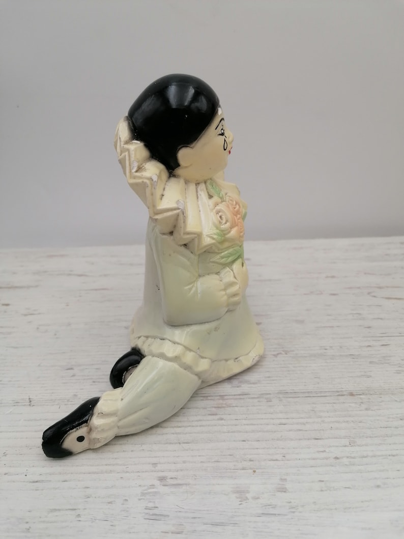 Vintage Figure Children Pierrot,very Antique Clown Figurine, Stone ...