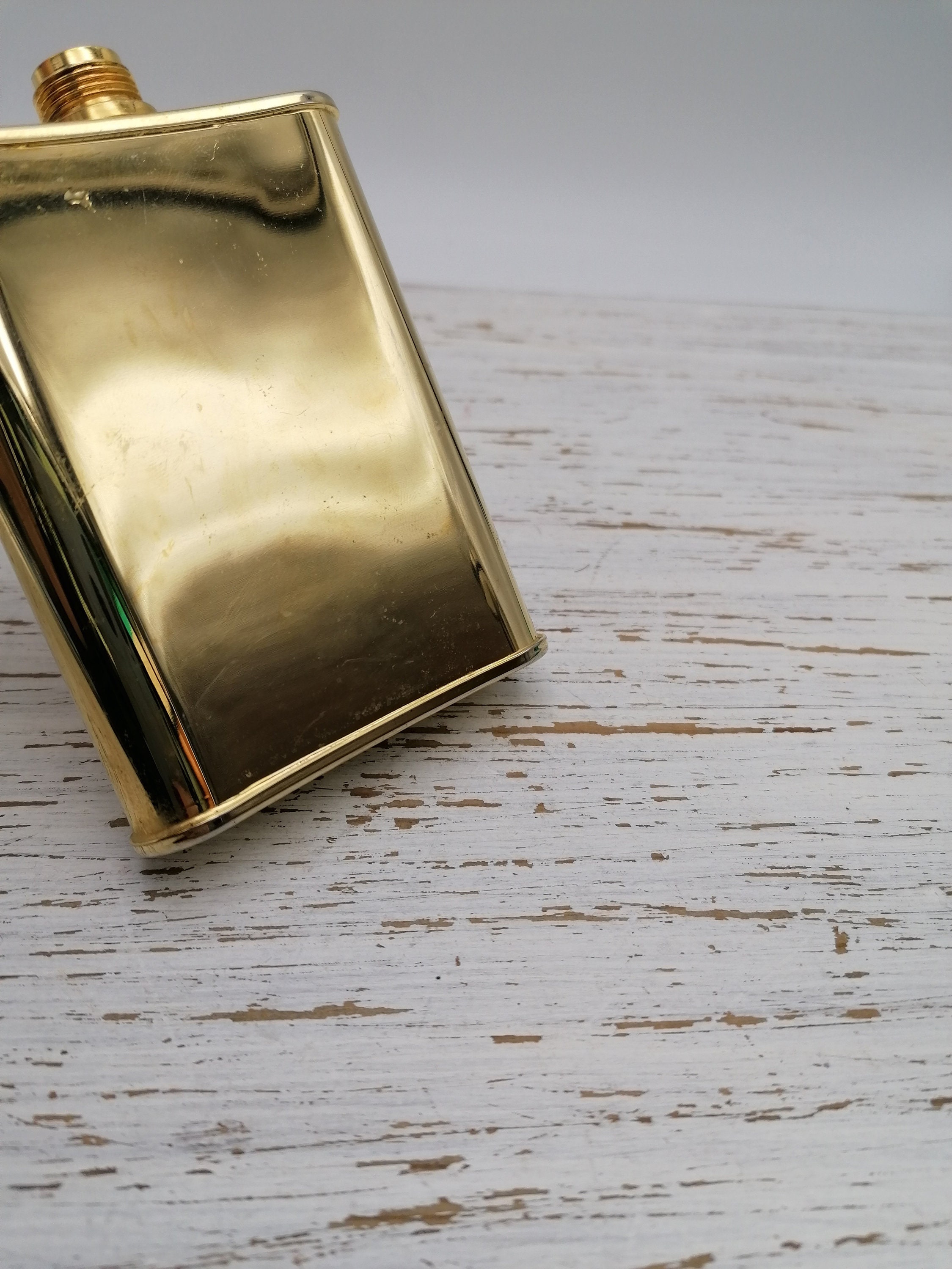 Pocket Metal Flask, Whiskey Container, Antique Metal Alcohol or Water ...