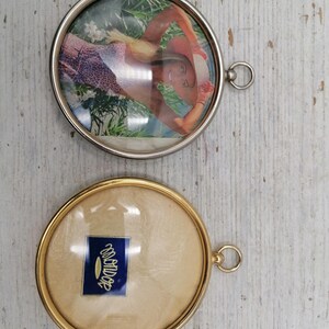 Vintage Brass 2.9"photo Frame, Wall Hanging Photo Frame, Round Brass ...