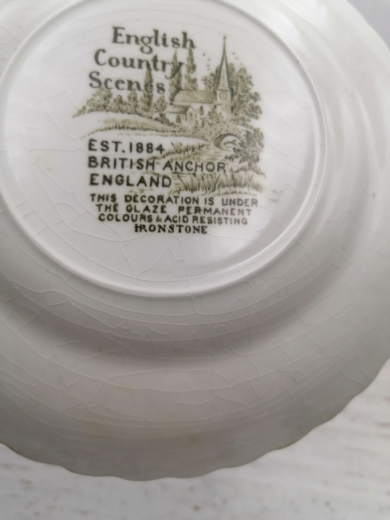 Vintage Plate From England British Anchor Plate Collectible - Etsy