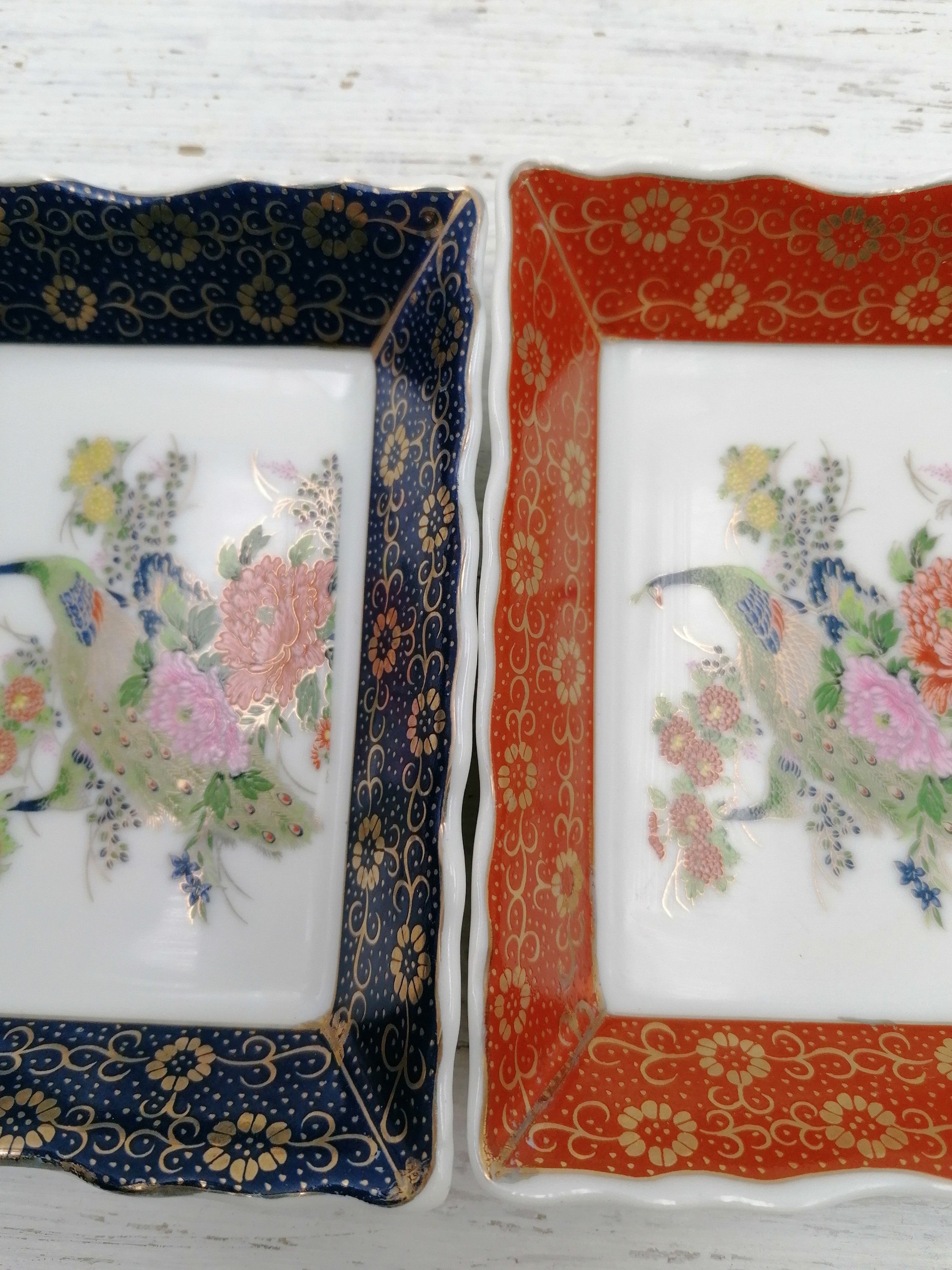Vintage Japanese Porcelain Plates Set of 2 Japan Plates - Etsy