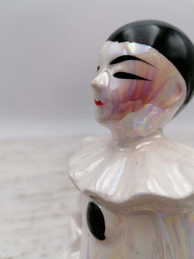 Vintage Pierrot Clown Figurine Ceramic Pierrot Statue Sitted | Etsy