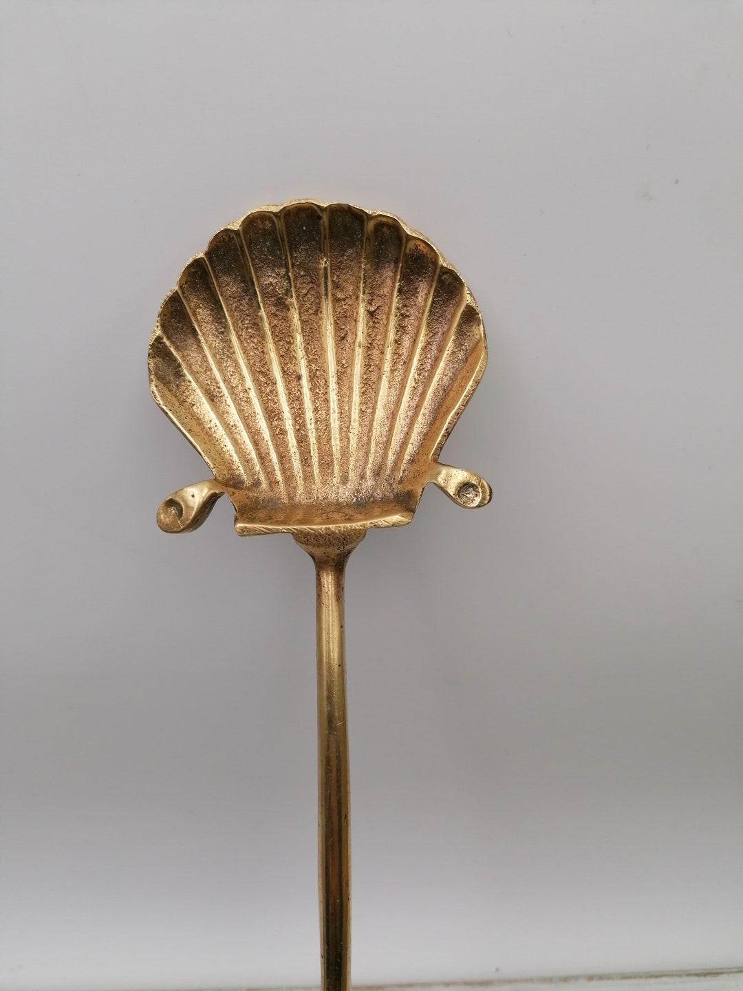 Antique Handmade Brass Decoration Spoon, Carved Spoon, 2 Figurine Spoon ...