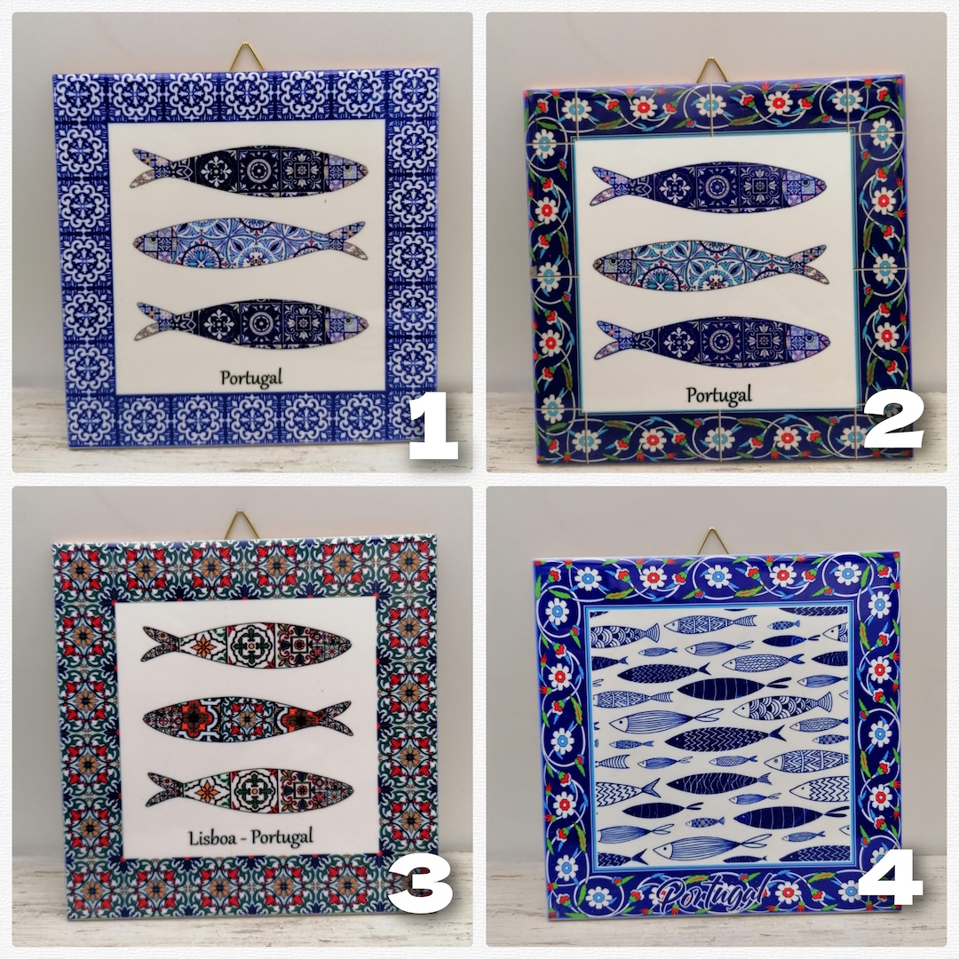 Portuguese Ceramic Tile, Portuguese Tile With Sardine, Portuguese ...