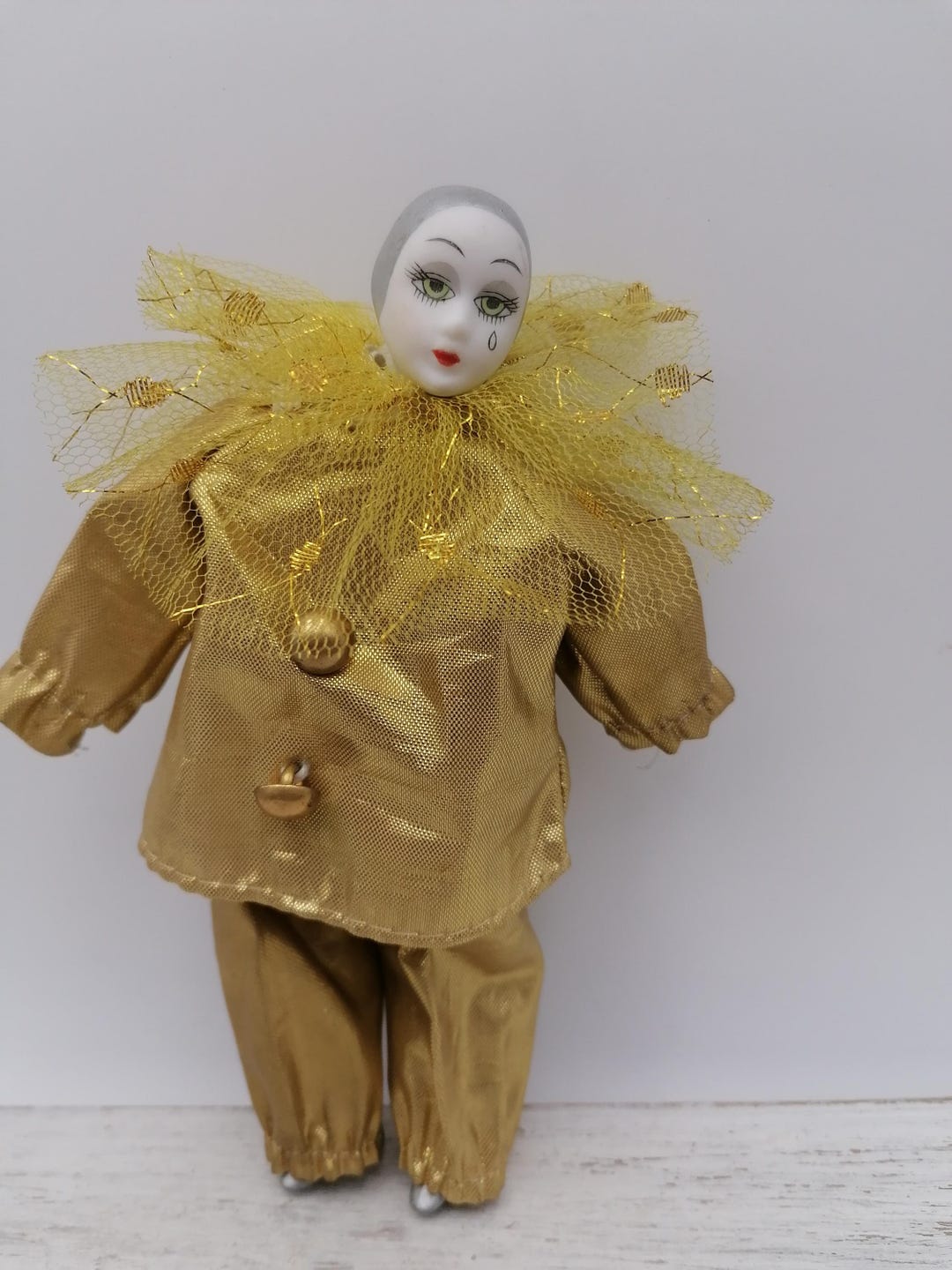 Porcelain Head, Legs and Hands Pierrot Doll,vintage Pierrot Doll, Only ...