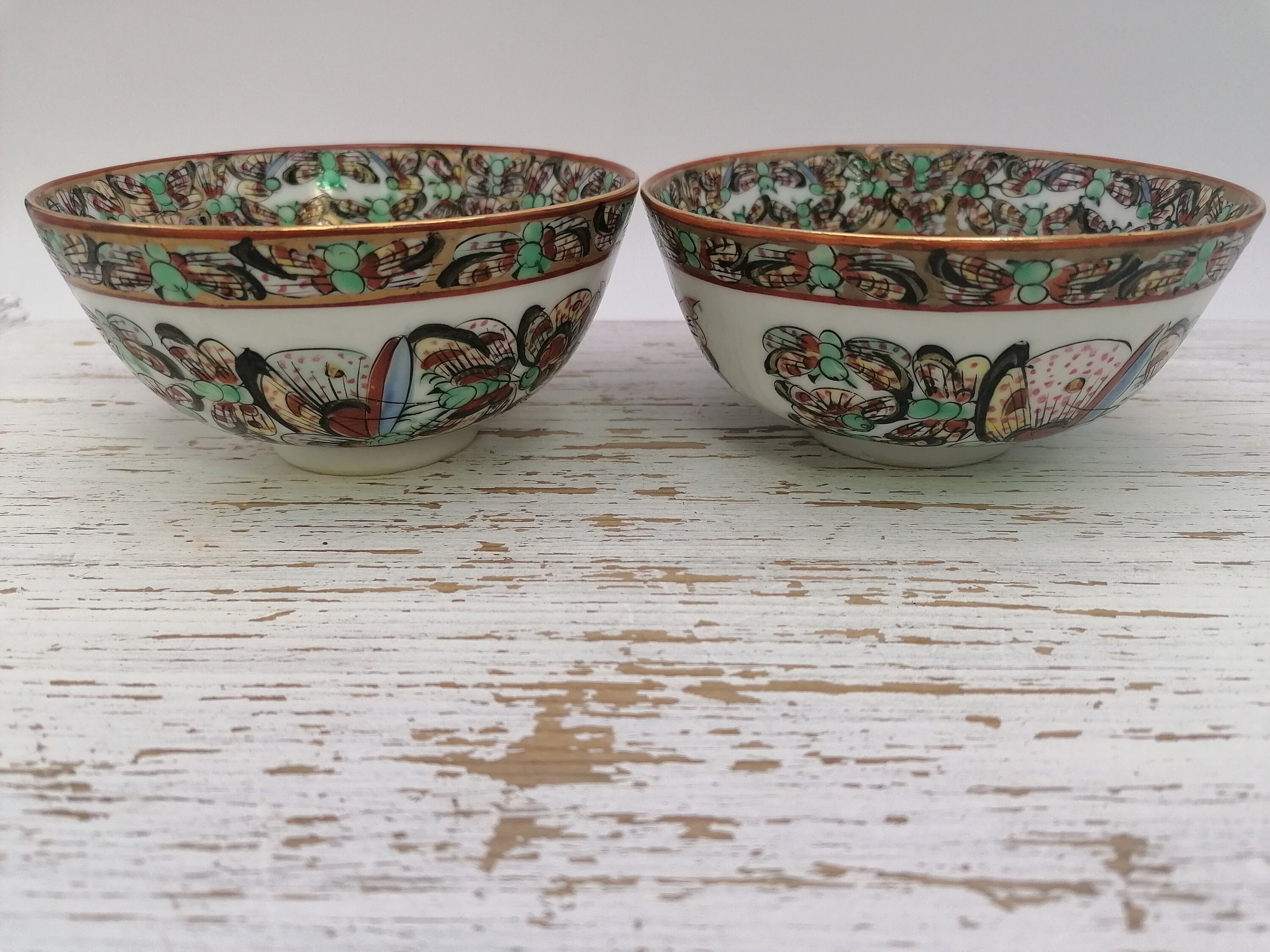Vintage Porcelain Chinese Set Bowls 2 Small Porcelain Bowls - Etsy