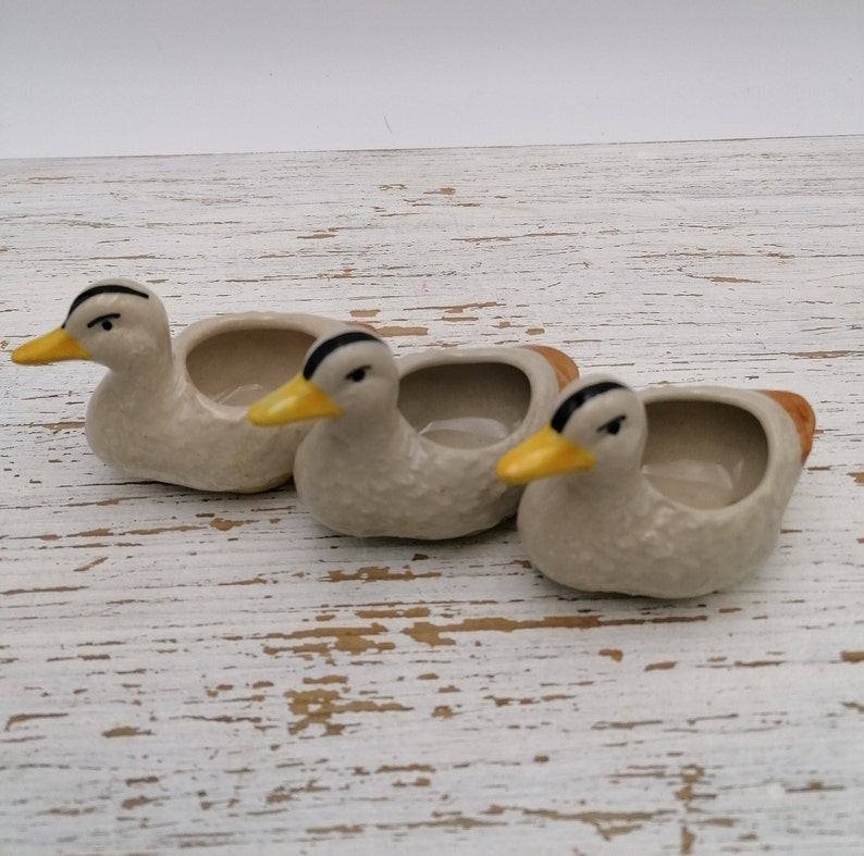 Set of 3 Ceramic Ducks Duck Shaped Trincket Box 3 Ducks - Etsy