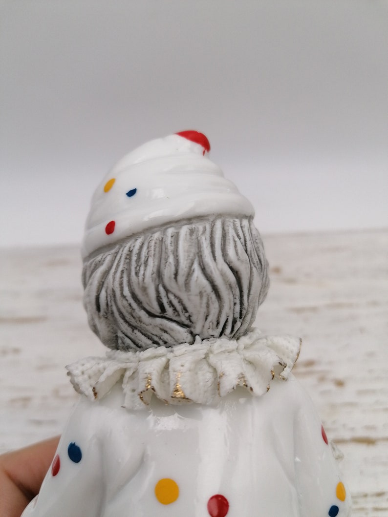 Vintage Pierrot Clown Figurine Ceramic Pierrot Statue Sitted | Etsy