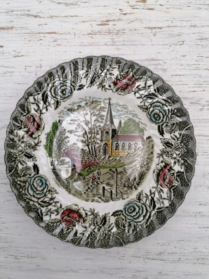 Vintage Plate From England British Anchor Plate Collectible - Etsy