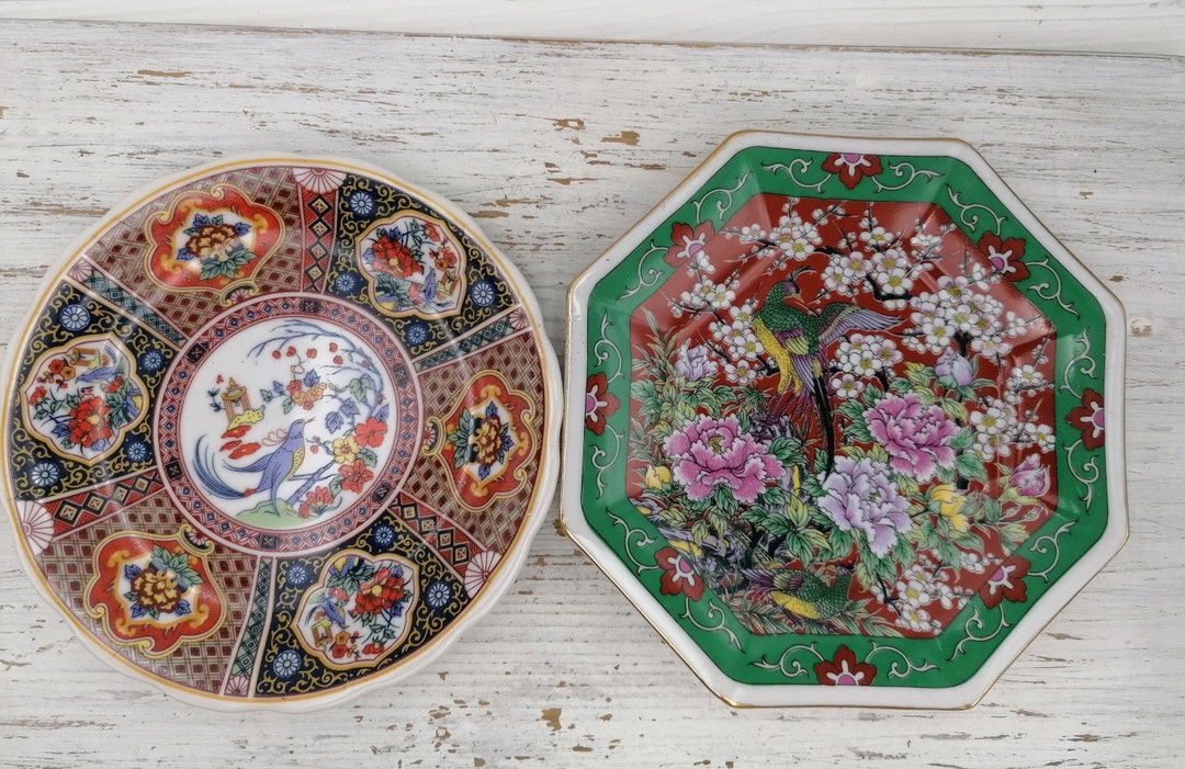 Vintage Japan Set of 2 Plates, Plates With Birds Japan, Image Birds ...