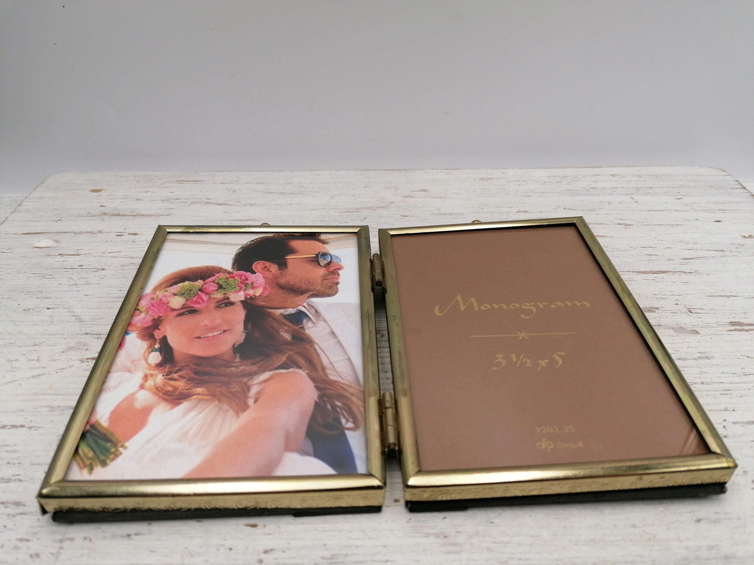 Vintage Brass Photo Frame, Big Square Picture Frame,pair Brass Photo ...