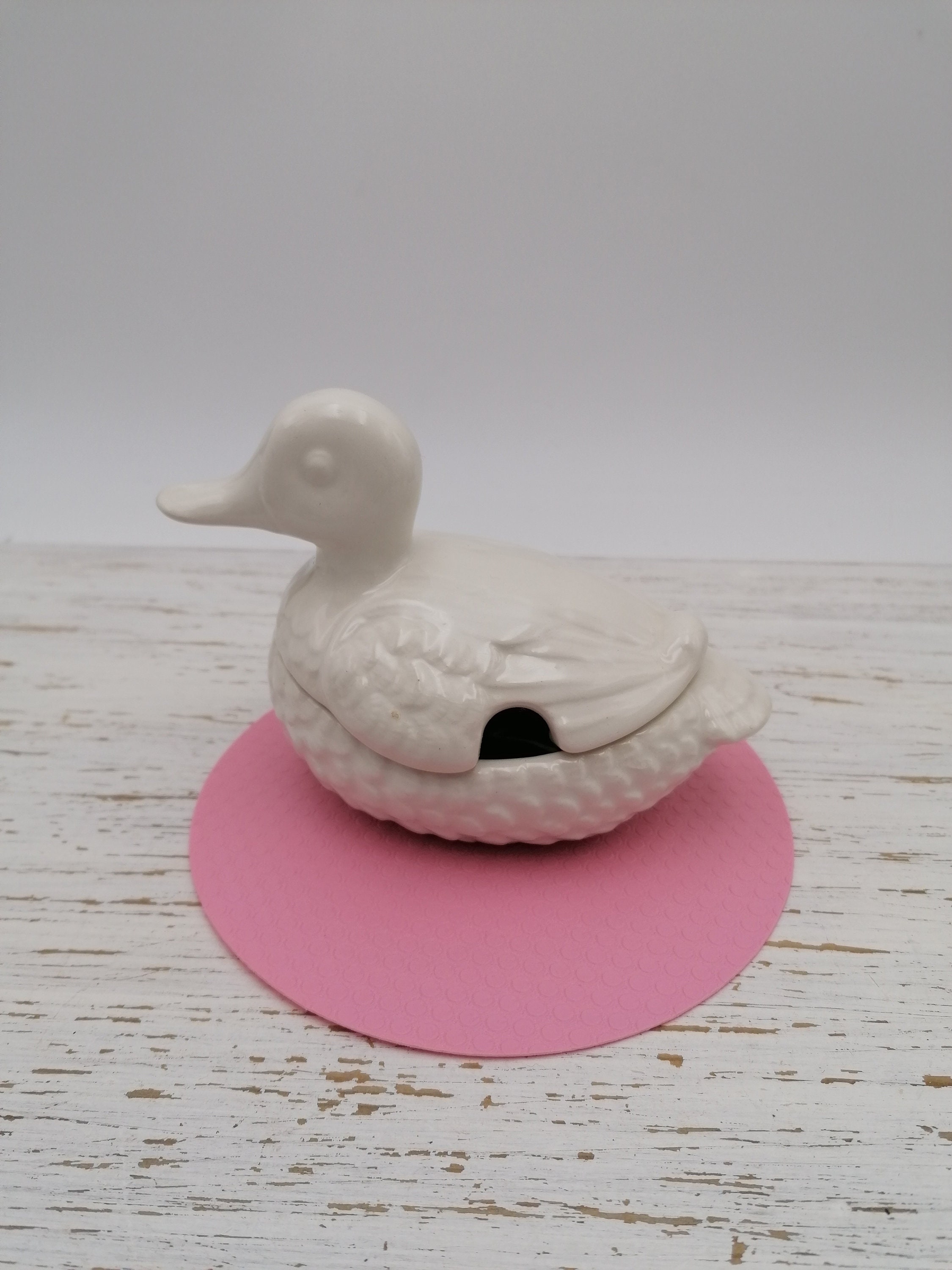Duck Figure for Kitchen White Ceramic Duck Figurine Home | Etsy
