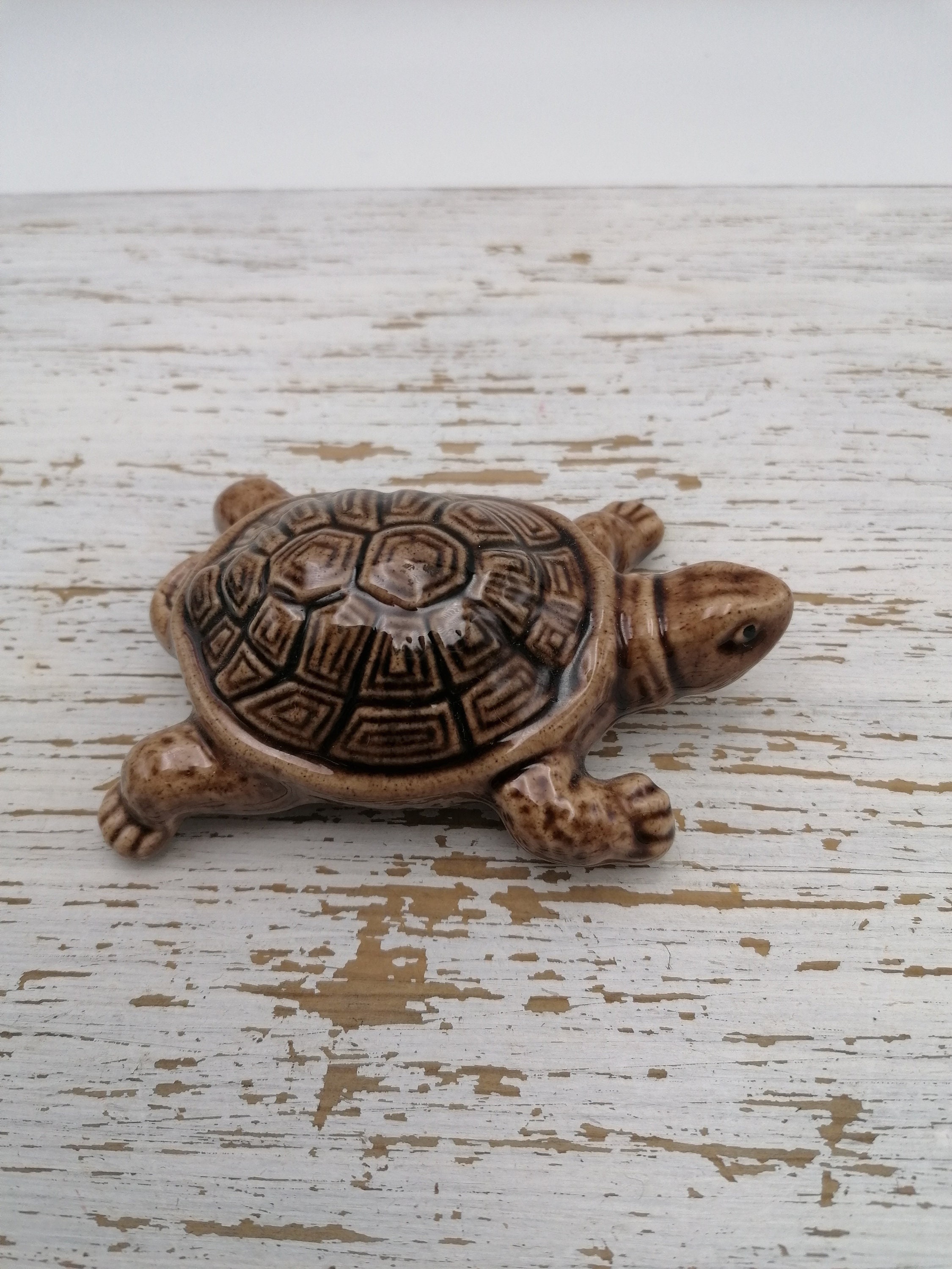 Small Turtle Figurine Portuguese Turtle Statue Ceramic | Etsy