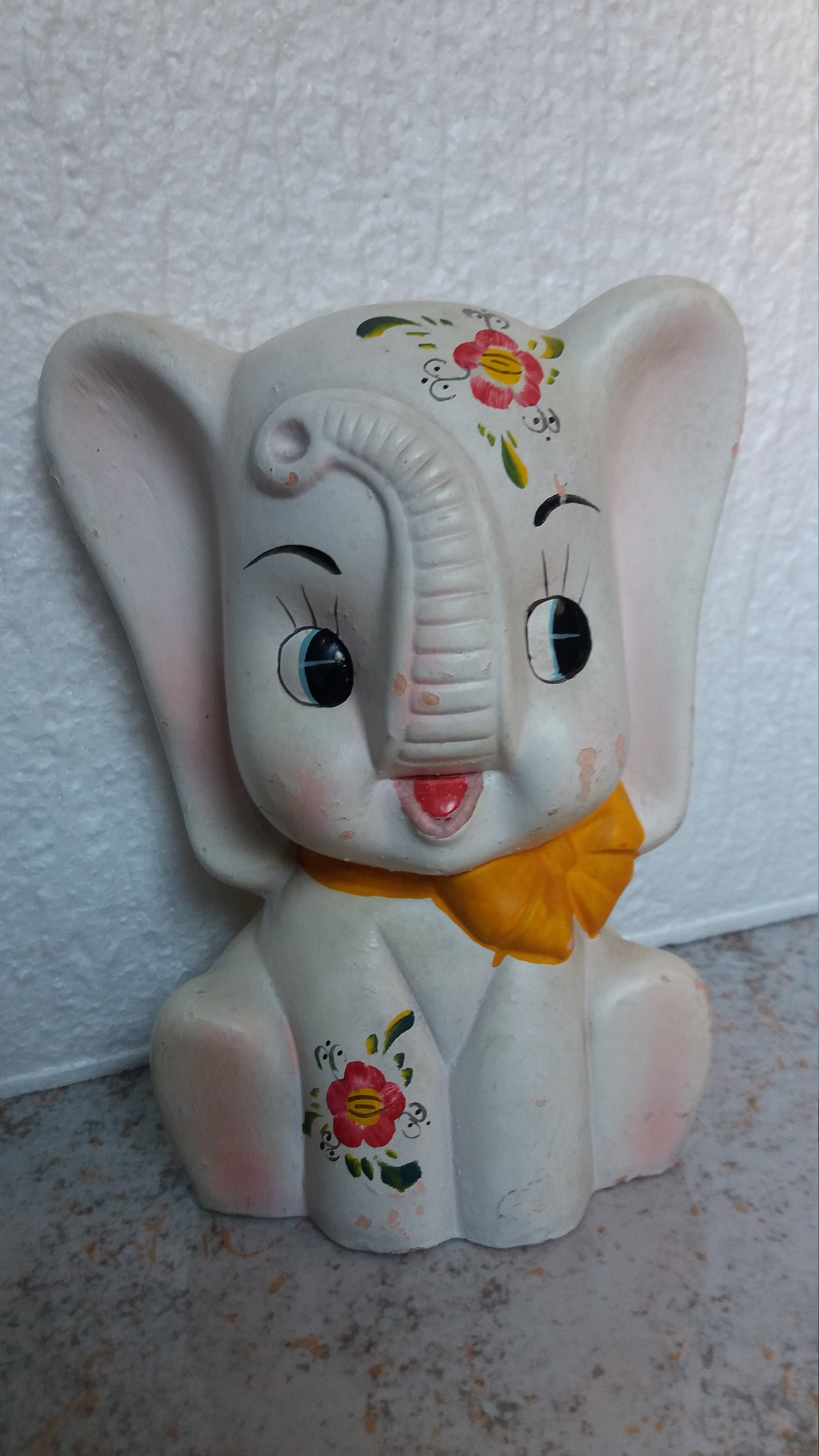 Elephant Shape Money Box for Kids, Vintage Floral Decoration Money Box ...