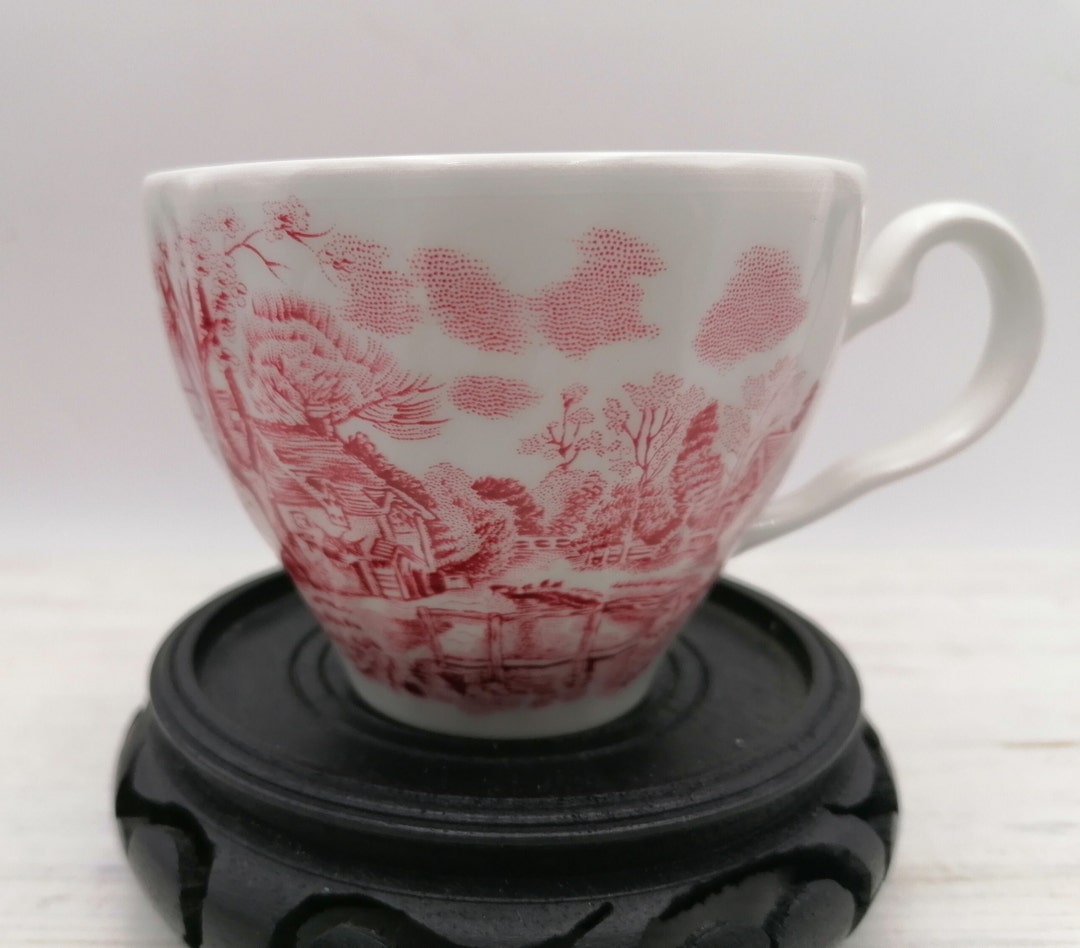 England Porcelain Tea Cup,english Tea Cup, Red Tea Cup From England ...